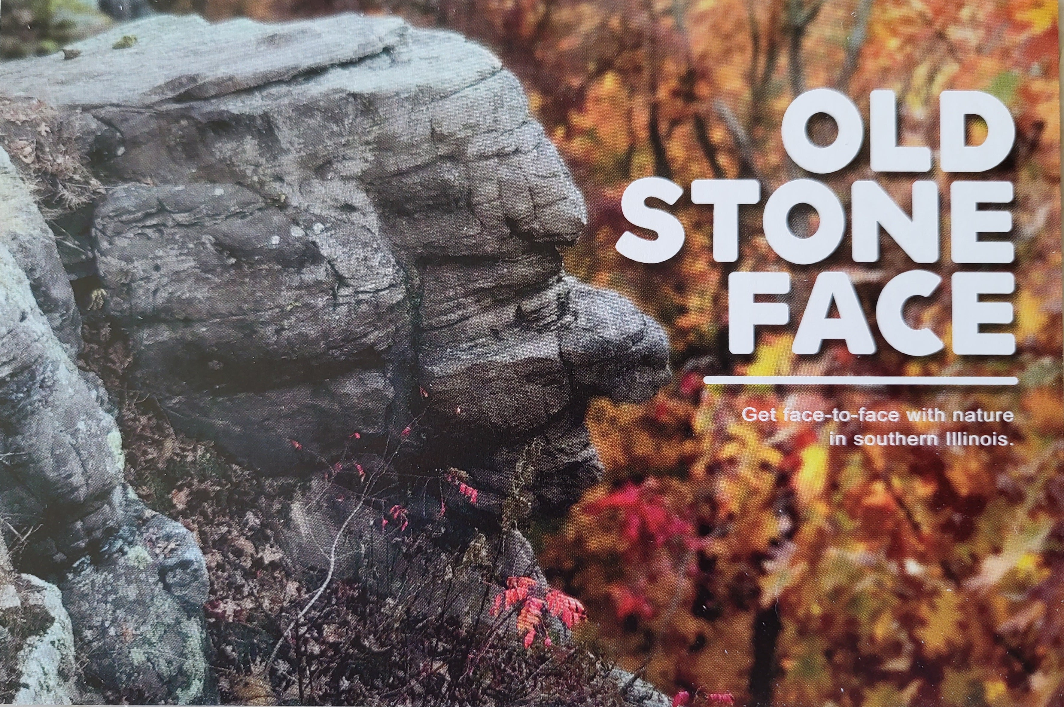 Old Stone Face Postcard – Illinois Ozarks Merchandising